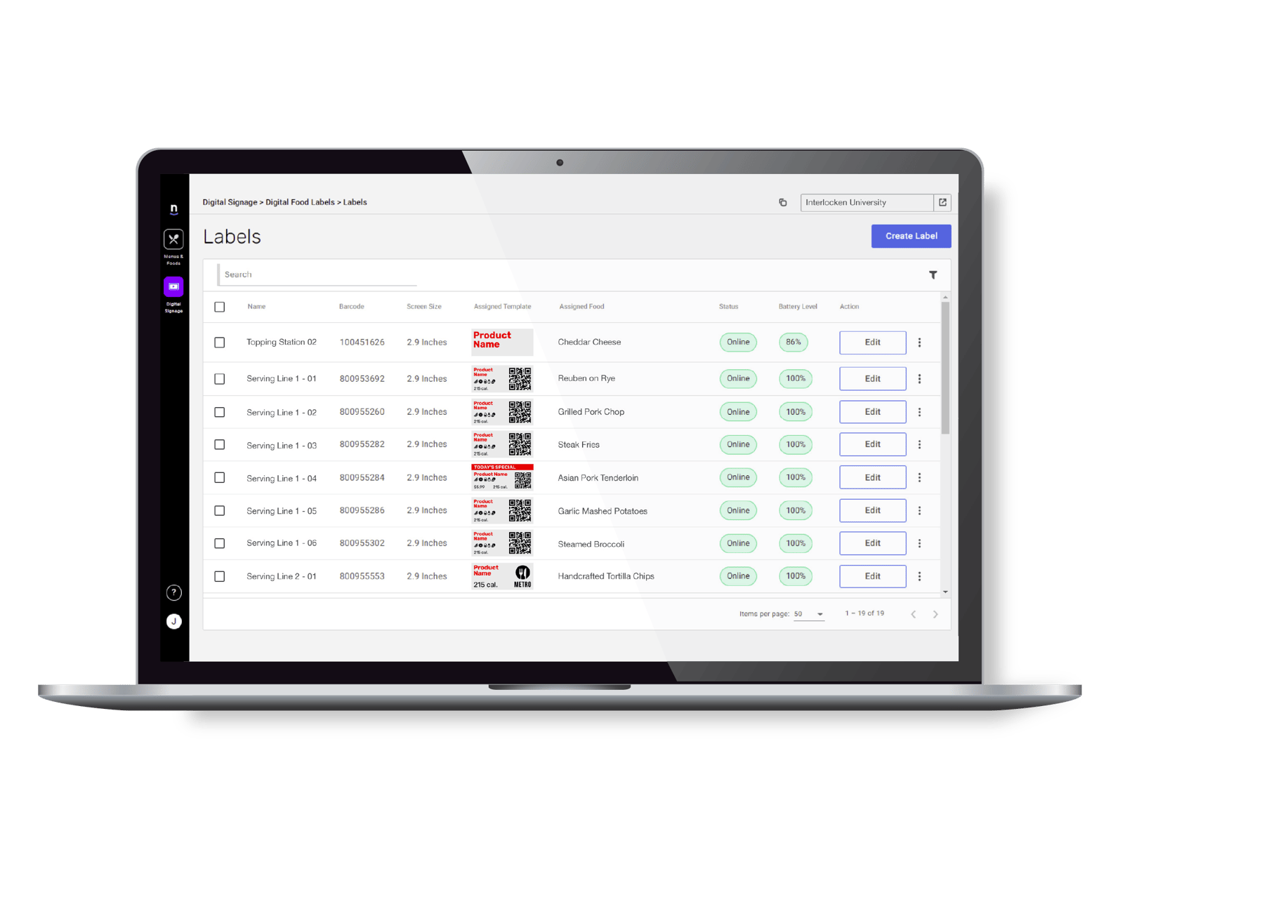 How do digital food labels work?